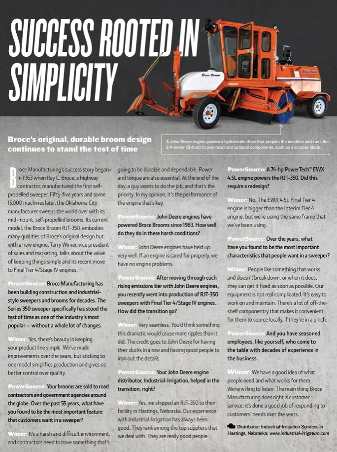 Broce shares their success with John Deere's PowerSource magazine ...