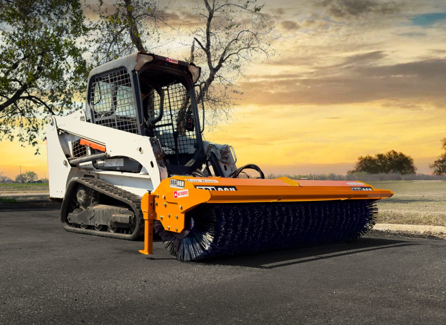 Broce Broom Skid Steer Broom Attachment- Angle Broom